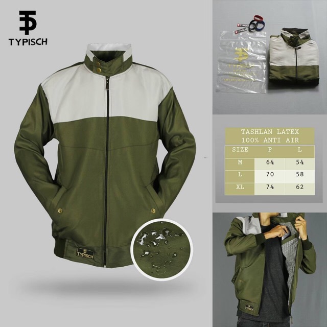 Jual Jaket Hoodie Original Typisch Tashlan Latex 100% Anti Air | Shopee ...