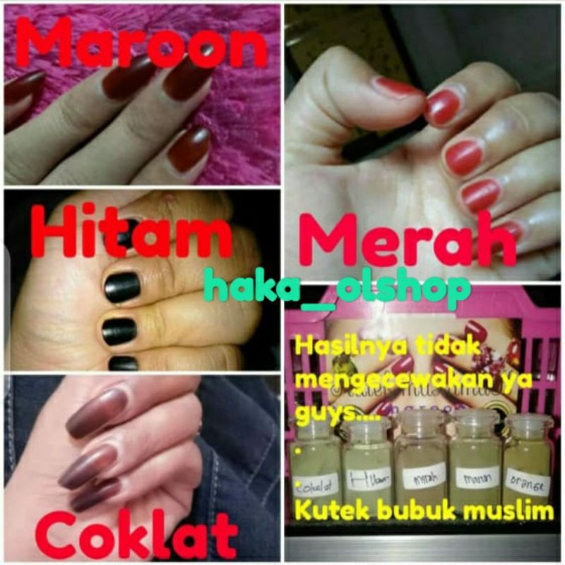 Jual Kutek bubuk pacar kuku tangan aman utk ibadah (kitek) | Shopee ...