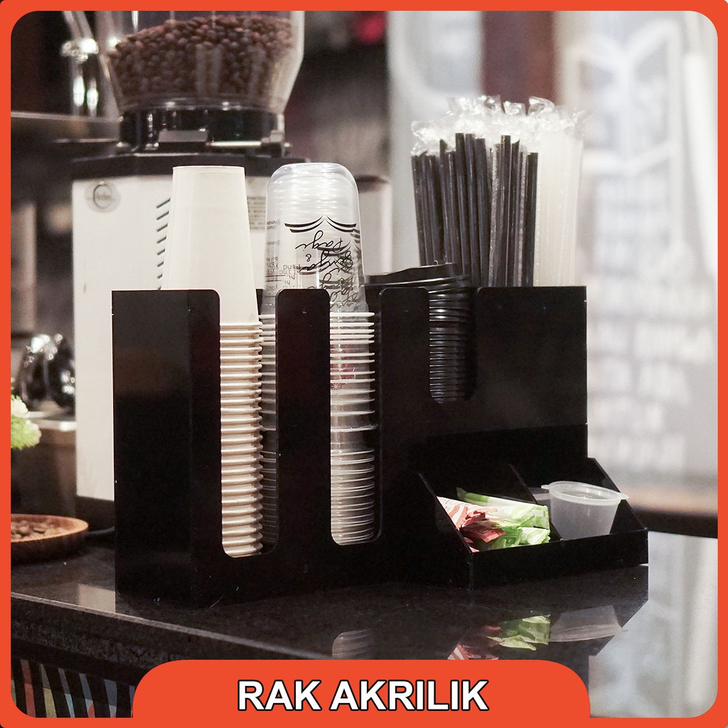 Jual Rak Akrilik Paper Cup Sederhana Complete Model B | Shopee Indonesia