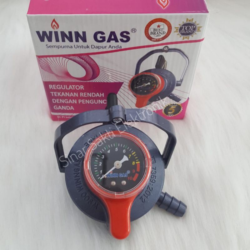 Jual Regulator kompor Winn Gas W-900 M Double Lock + pengaman gas meter ...