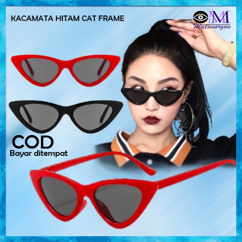 Jual KACAMATA HITAM FRAME KUCING KOREAN STYLE CAT FRAME UNISEX PRIA ...