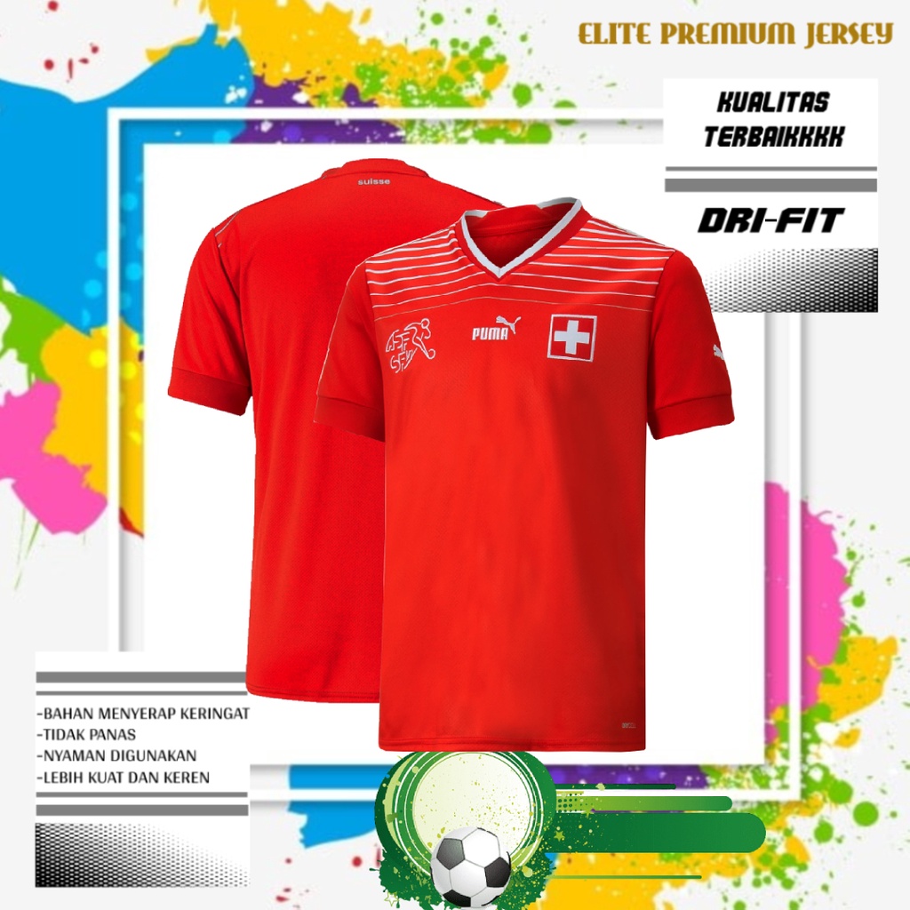 Jual JERSEY BOLA SWISS HOME WORLD CUP 2022/2023 GRADE-0RI IMPORT IMPORT ...