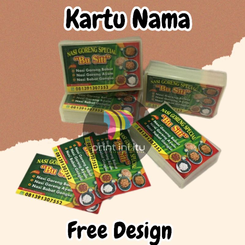 Jual Cetak Kartu Nama 2 Sisi TERMURAH Elegan CUSTOM FREE DESAIN Full ...