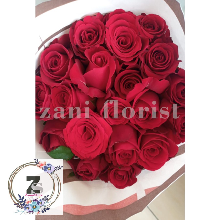 Jual Bunga mawar potong asli mawar merah isi 20 tangkai | Shopee Indonesia