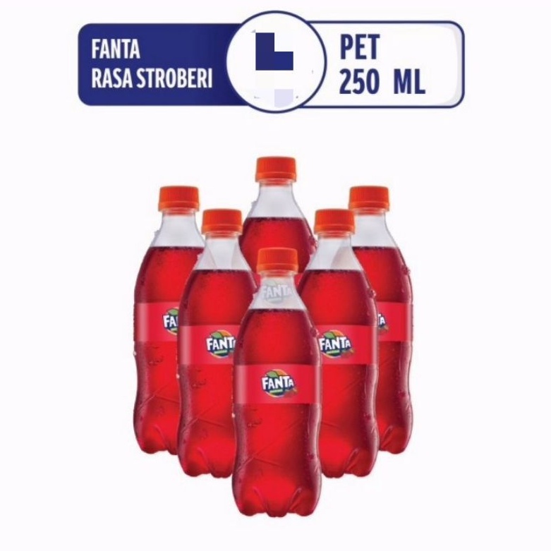 Jual Fanta Strawberry Pet 250ml isi 12botol | Shopee Indonesia