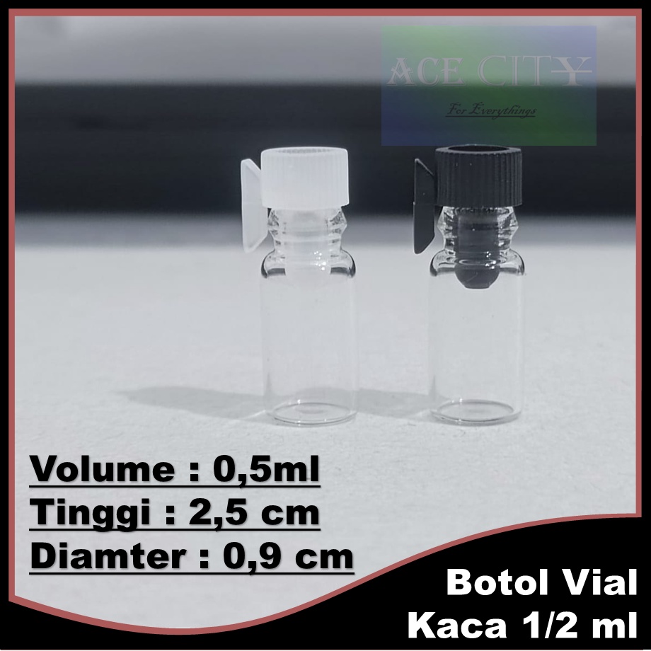 Jual Vial 0,5ml Botol Tester Sample Parfume Kaca Tipe Lidi Panjang ...
