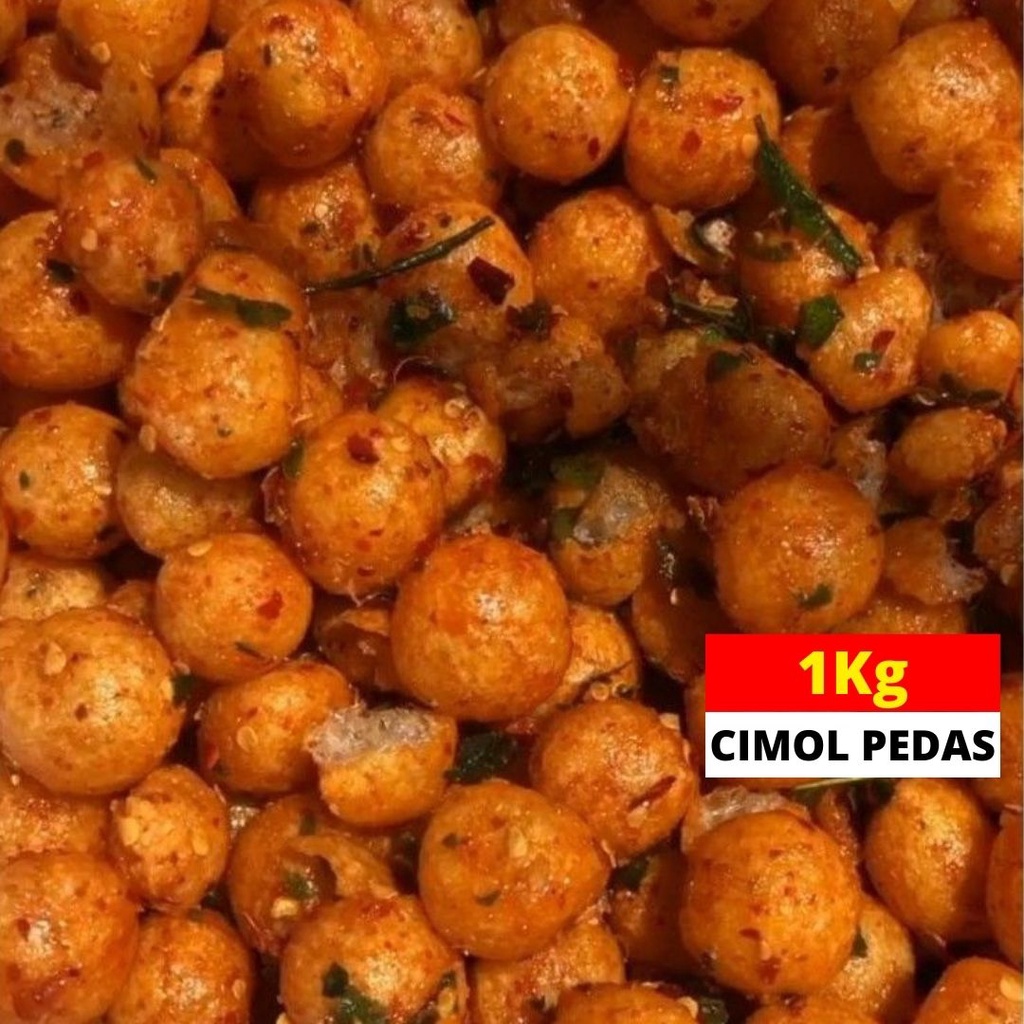Jual Cimol Kering Cimolring Cimol Pedas Bulat Kiloan perkilo 1Kg ...