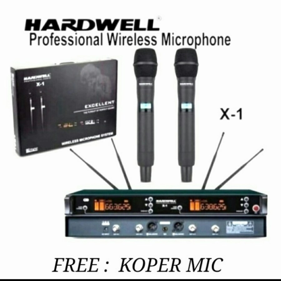 Jual Mic Wireless Hardwell X-1 Original Microphone hardwel x1 Hardcase ...
