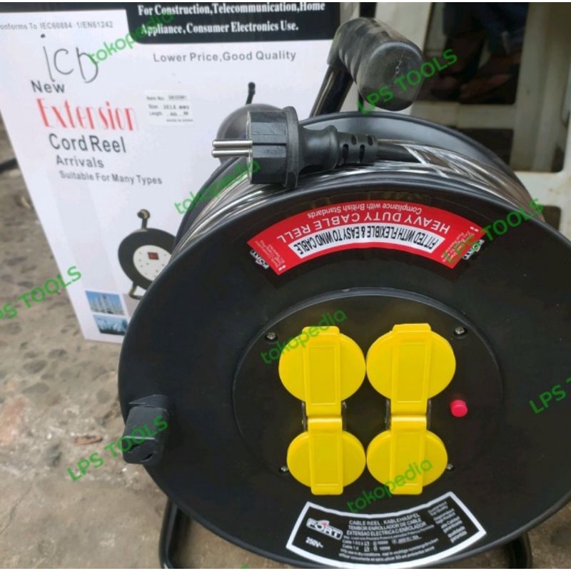 Jual kabel rool 50 meter kabel stop kontak gulung 50 meter | Shopee ...
