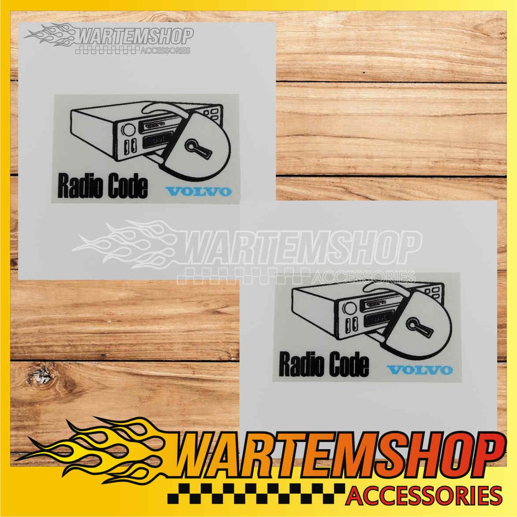 Jual Stiker Alarm Radio Code Volvo SET TEMPEL DALAM | Shopee Indonesia