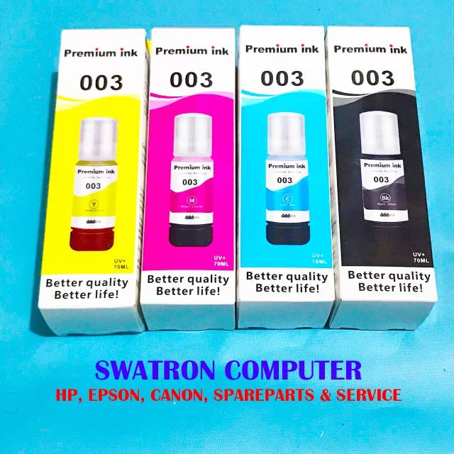Jual tinta premium ink 003 SET refill printer Epson L1110 L3110 L3150 ...