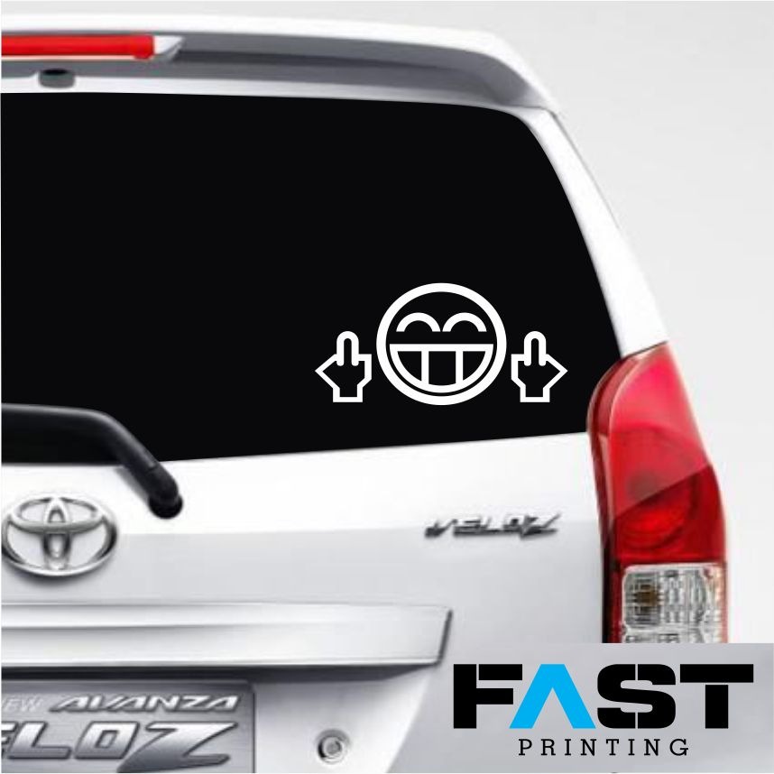 Jual CUTTING STIKER LOGO SMILE FUCEK l STIKER MOTOR MOBIL LAPTOP ...