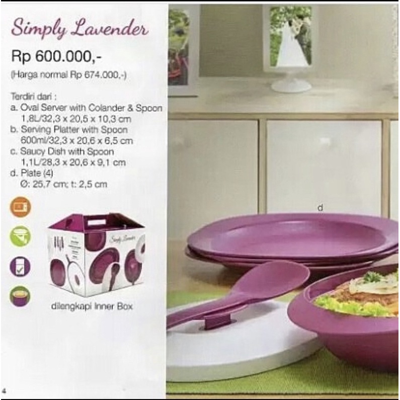 Jual Simply Lavender Set Tupperware (no box) | Shopee Indonesia