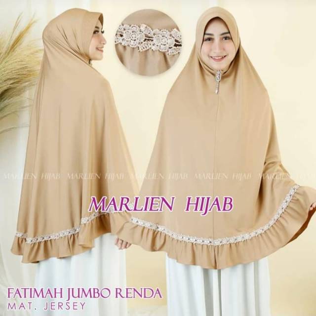 Jual Jilbab Fatimah jumbo renda Ori | Shopee Indonesia