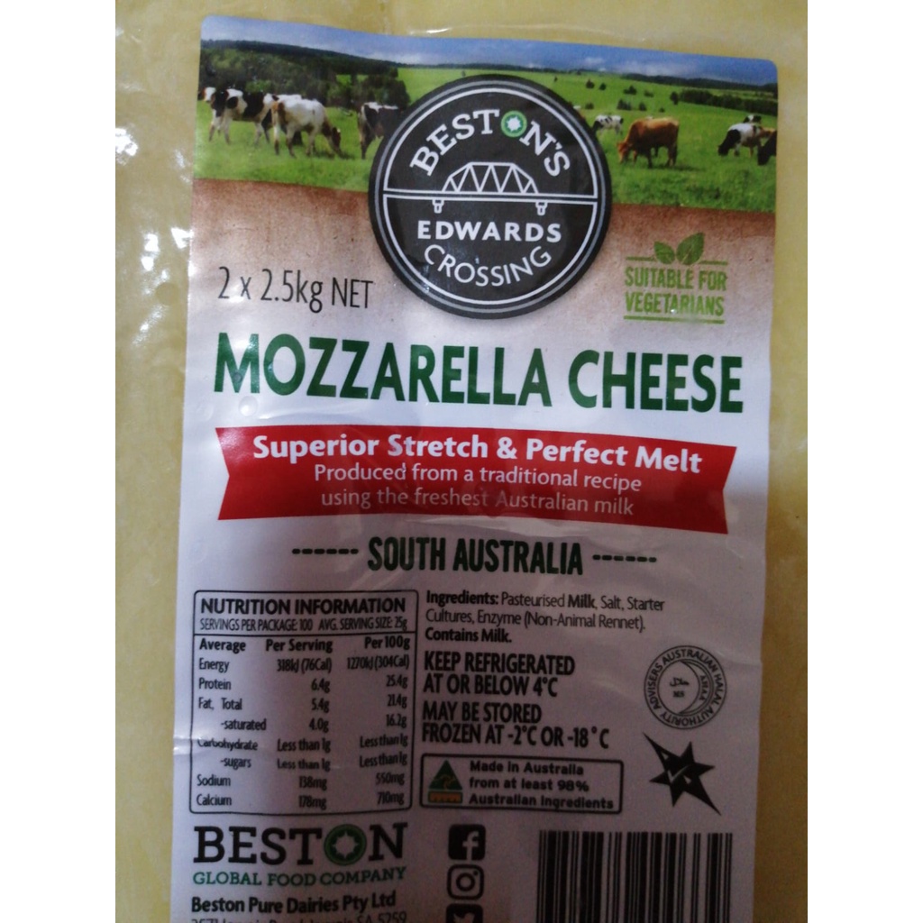 Jual BESTON KEJU MOZZARELLA CHEESE BESTON 5KG | Shopee Indonesia