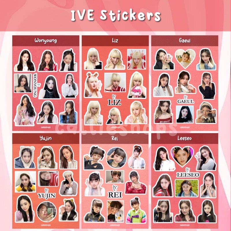 Jual STICKER KPOP IVE ELEVEN (Group/Wonyoung/Liz/Gaeul/Rei/Yujin/LeeSeo) | Shopee Indonesia