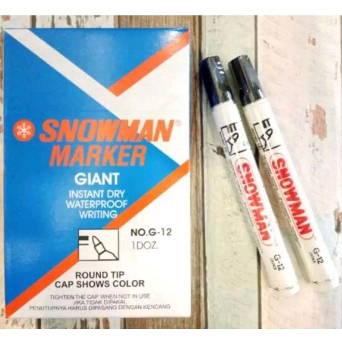 Jual SNOWMAN - Spidol Permanent / Permanent Marker (pcs) | Shopee Indonesia