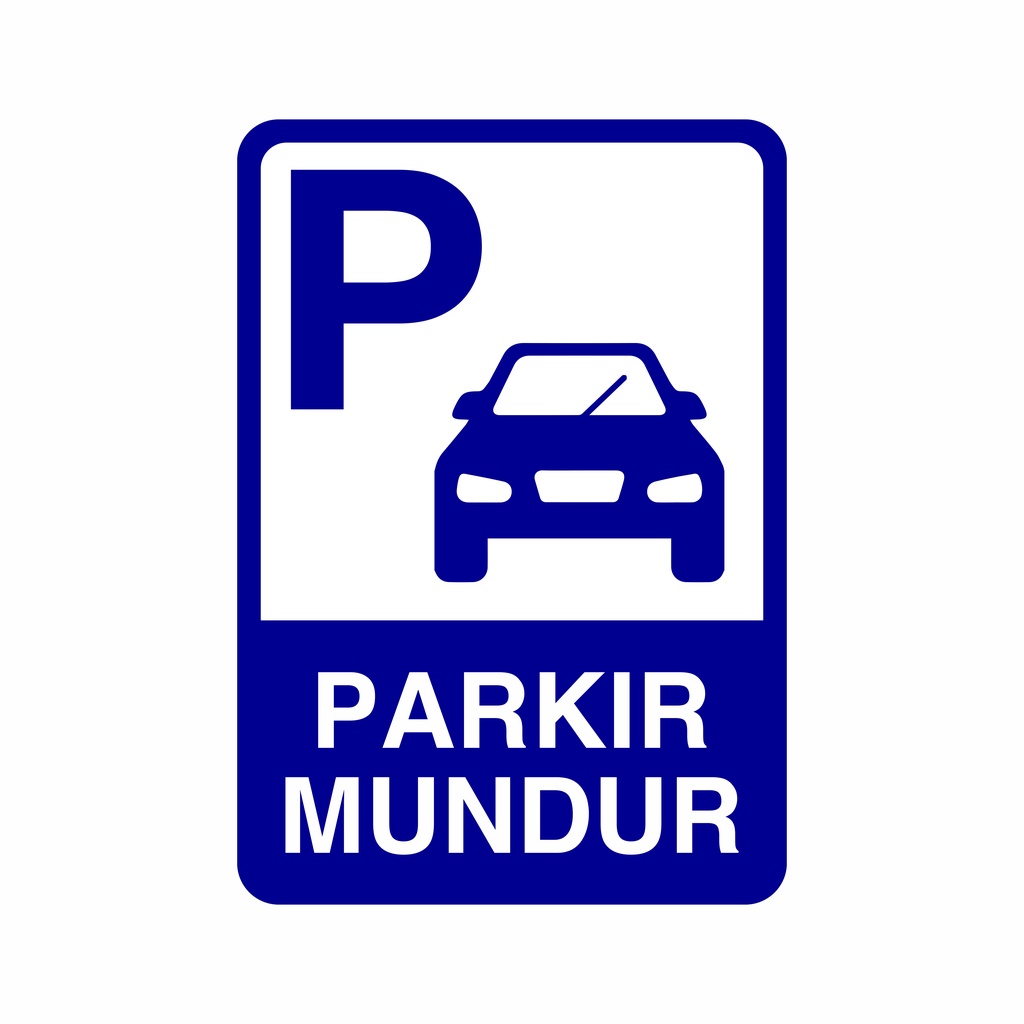 Jual Rambu Parkir Mobil Mundur 35cm x 50cm Plat Alumunium | Shopee ...