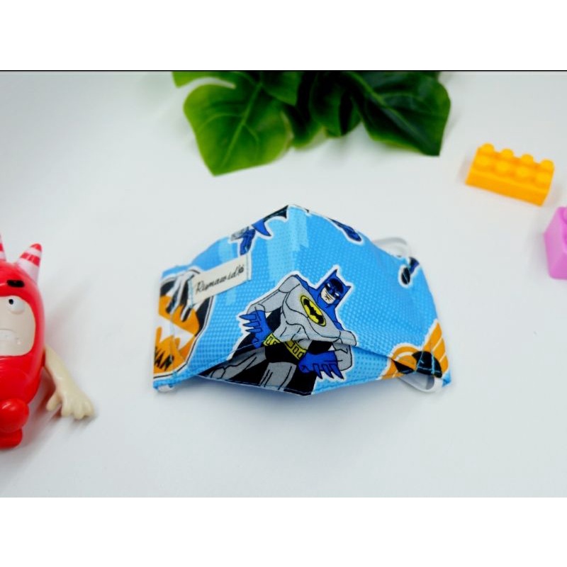 Jual MASKER KAIN 3D ANAK | 3 DIMENSI | EVO | 3 LAPIS MOTIF BATMAN BIRU ...