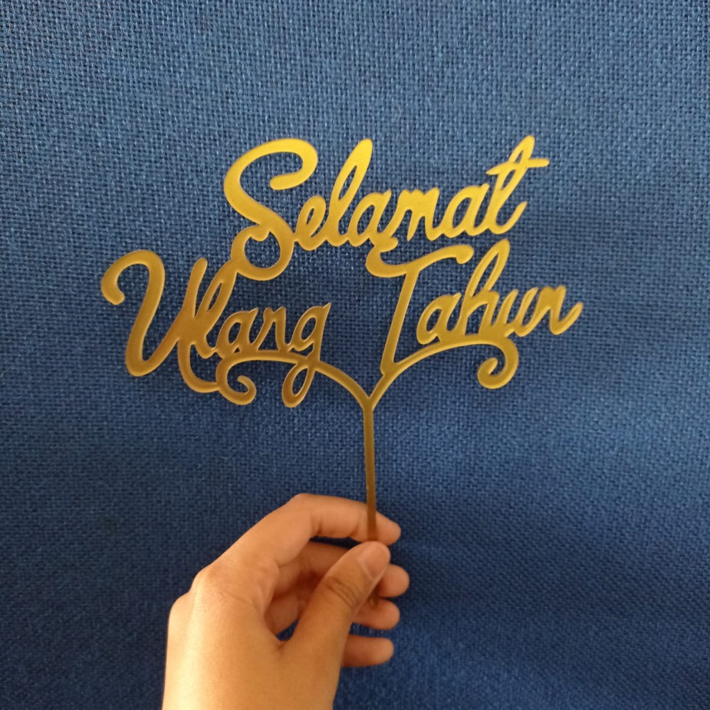 Jual ACRYLIC CAKE TOPPER SELAMAT ULANG TAHUN | Shopee Indonesia