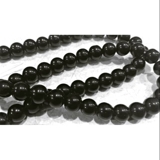 Jual Beads bulatan perstring batu onix hitam uk 10 mm | Shopee Indonesia