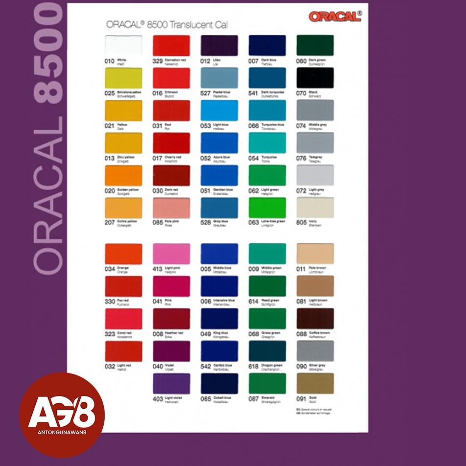 Jual Bagus Banget.. Sticker ORACAL 8500 TRANSLUCENT CAL GERMANY ...