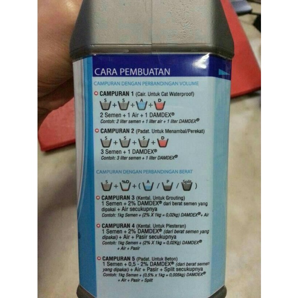 Jual Damdex 1 Kg / Pengeras Beton Anti Bocor Air / Obat Cor Plester ...
