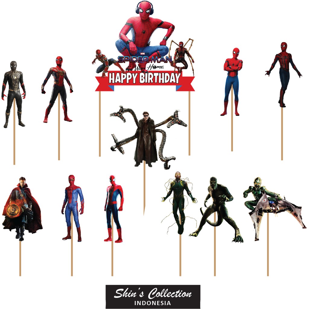 jual-cake-topper-spiderman-no-way-home-set-isi-12-pc-shopee-indonesia