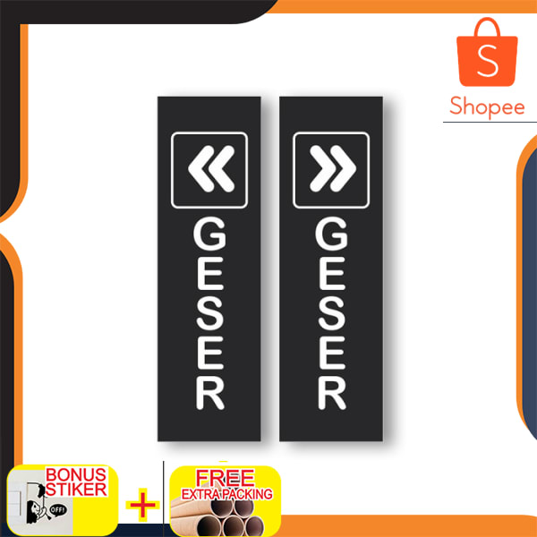 Jual pintu geser sticker geser kanan kiri - arah pintu geser cafe ...