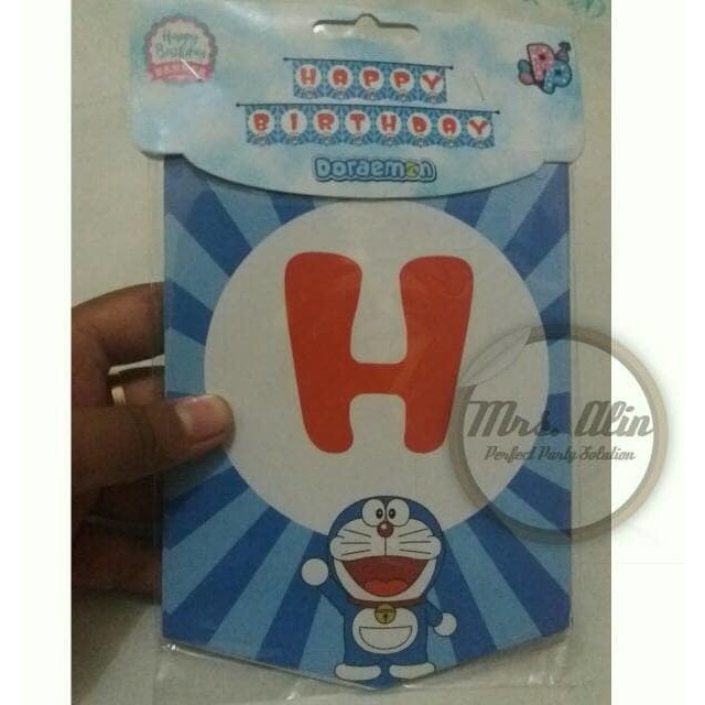 Jual Banner Ulang Tahun Doraemon / Banner Ultah Doraemon / Banner Happy ...