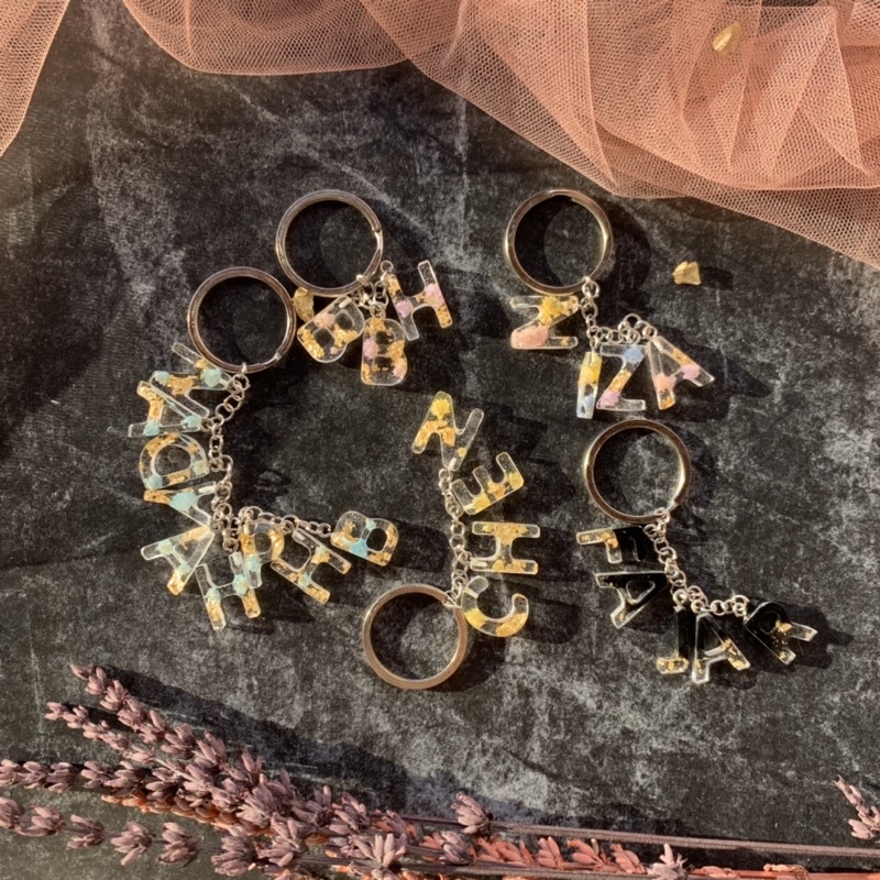 Jual Resin Mini Keychain Huruf Kecil | Gantungan Huruf Kecil Custom ...