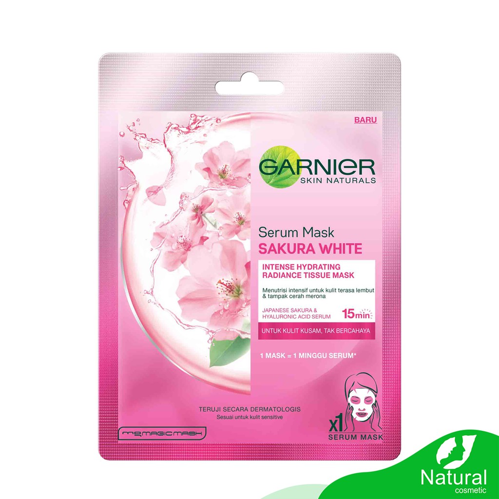 Jual Garnier Serum Mask Sakura White Intense Hydrating Radiance Tissue ...
