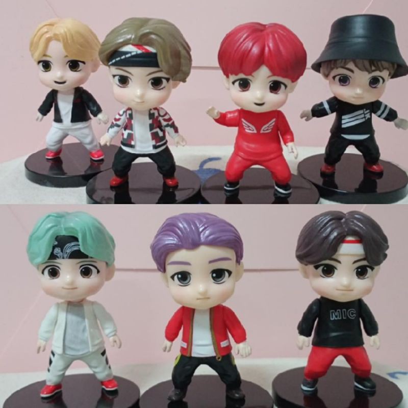 Jual Pajangan Chibi Korean Boyband BTS Army Cute Figure Set | Shopee ...