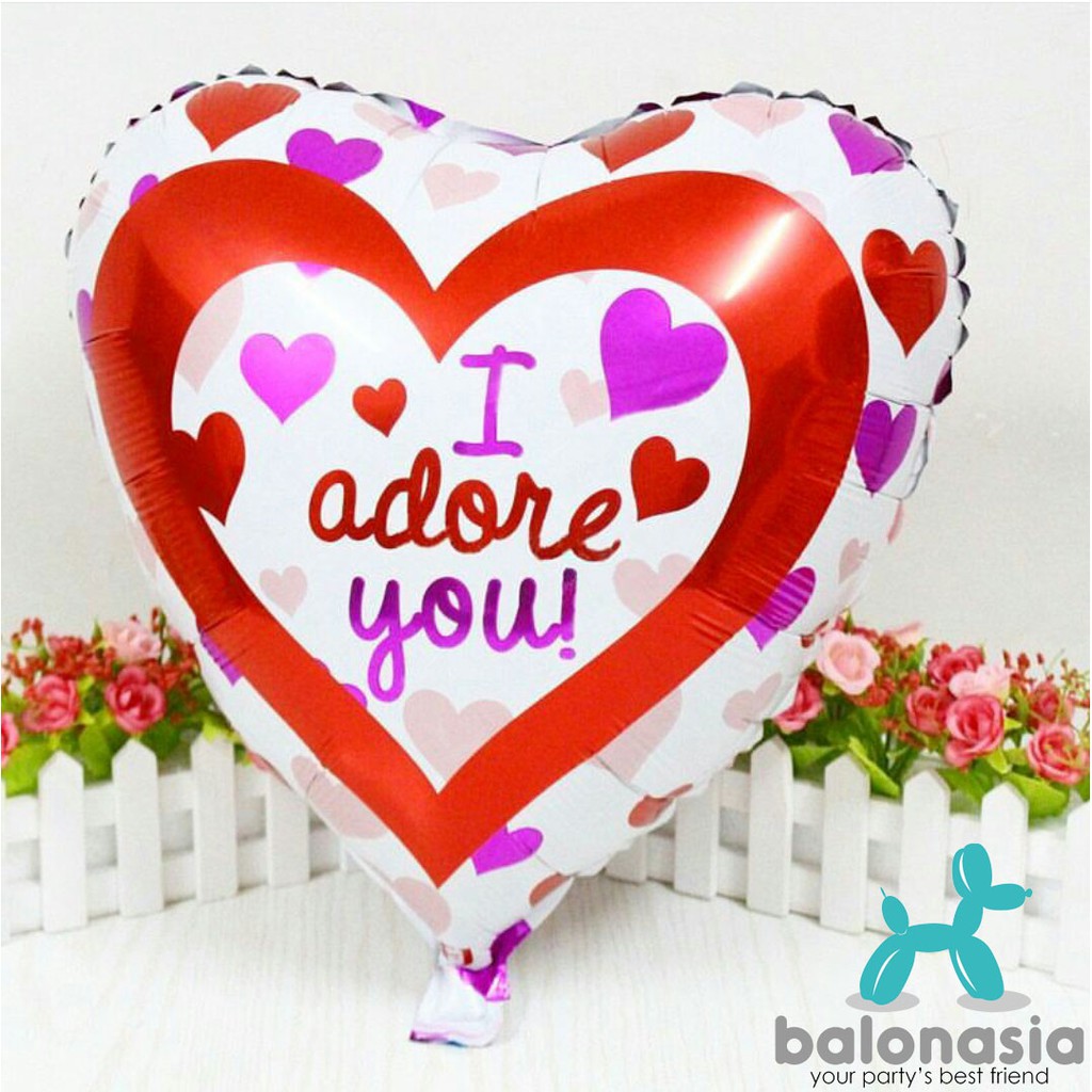 Jual Balon Foil Balloon Karakter I Adore You | Shopee Indonesia