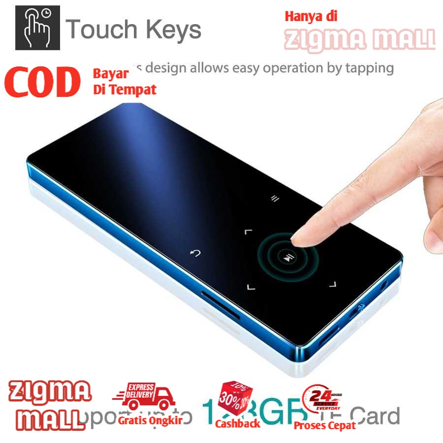 Jual COD MP3 Player Digital Audio Player Bluetooth Touchscreen 8GB ...