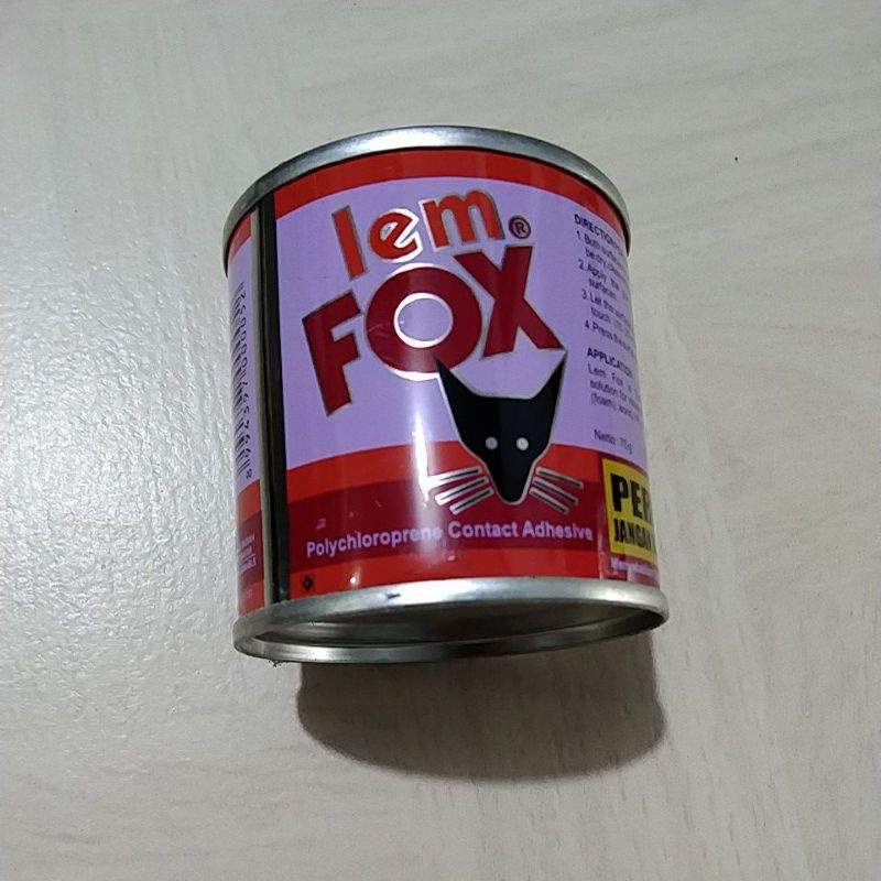 Jual lem kuning merk fox kaleng ukuran 70gr | Shopee Indonesia