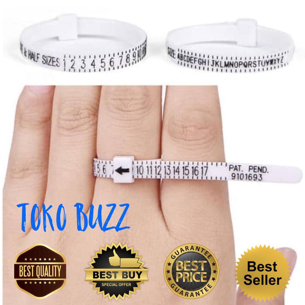 Jual Alat Pengukur Ukur Jari Cincin Pria Wanita Size Ring Sizer Finger USA UK | Shopee Indonesia