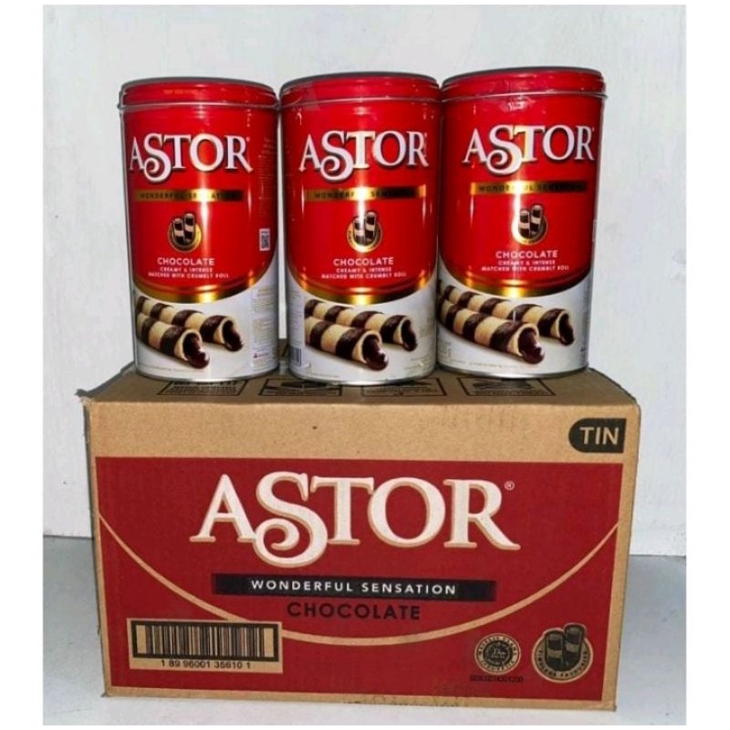 Jual ASTOR TIN wafer stik coklat - chocolate creamy roll | Shopee Indonesia