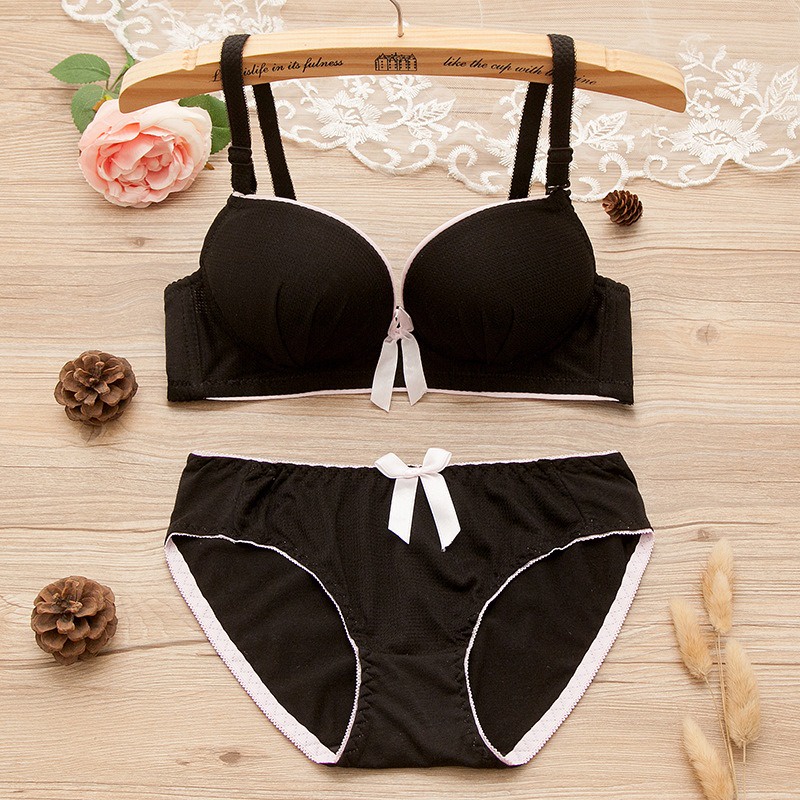 Jual PROMO TERMURAH SET Bra / BH + celana dalam cewek import korea KR018 pita (2in1) | Shopee ...