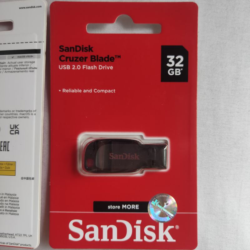 Jual Flashdisk sandisk cruzer blade 32gb ORIGINAL | Shopee Indonesia