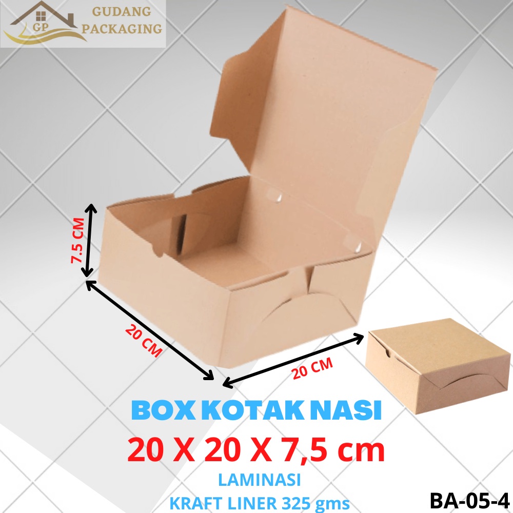 Jual BOX DUS KARDUS KOTAK NASI ROTI KUE SNACK KETRING TEBAL 325gsm ...