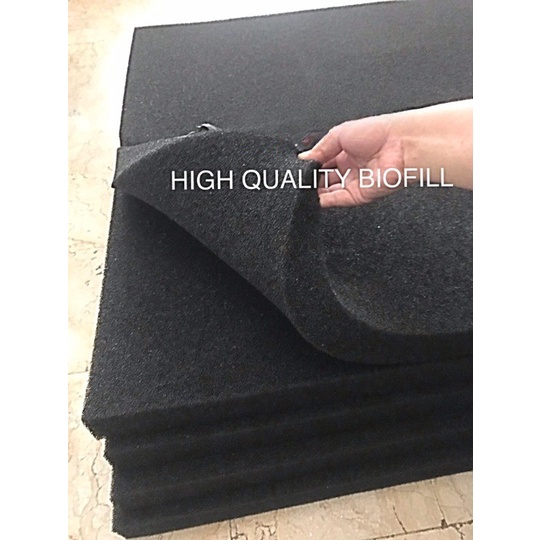 Jual Biofill Busa Hitam Media Filter 50x50x3cm BioFoam Bio blok Biofil ...