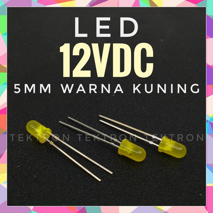 Jual LED 5mm 12VDC warna kuning, tanpa perlu resistor | Shopee Indonesia