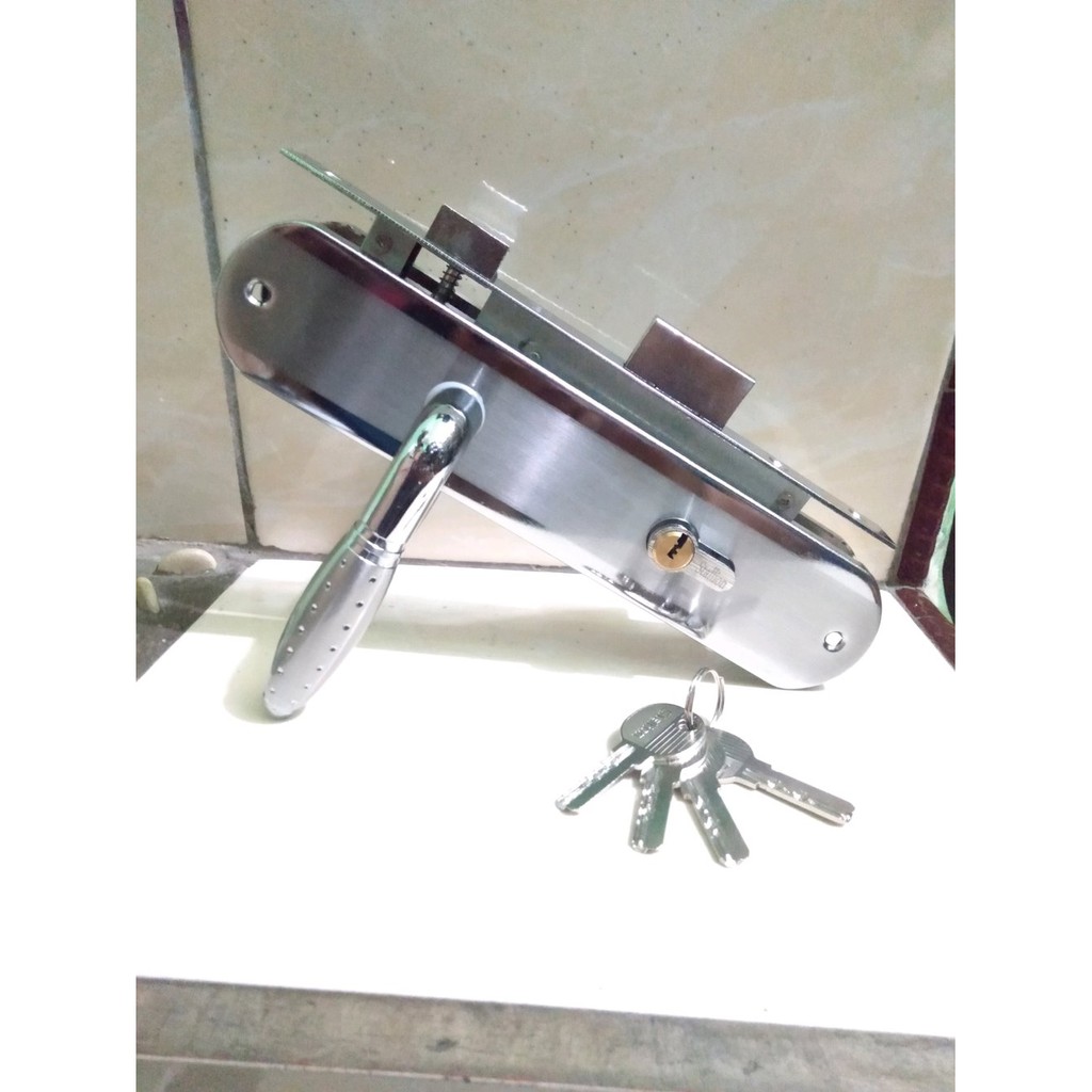 Jual handle pintu besar komplit kunci pintu 25cm | Shopee Indonesia