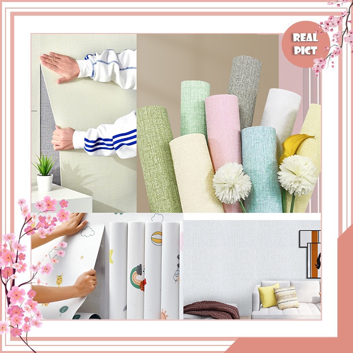 Jual UNICO Wallpaper Linen Roll 50cm x 300cm Wallpaper Dinding Dekorasi ...