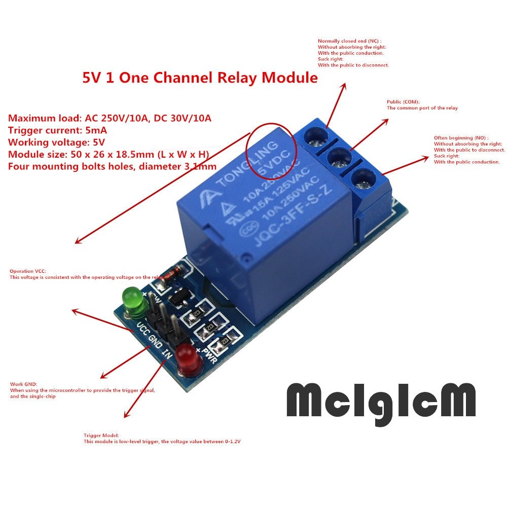 Jual RELAY 5V 1 CHANNEL ACTIVE HIGH / ACTIVE LOW | Shopee Indonesia