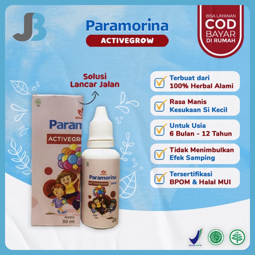 Jual Paramorina Drop Tetes Active Grow Solusi Anak Cepat Jalan | Shopee ...