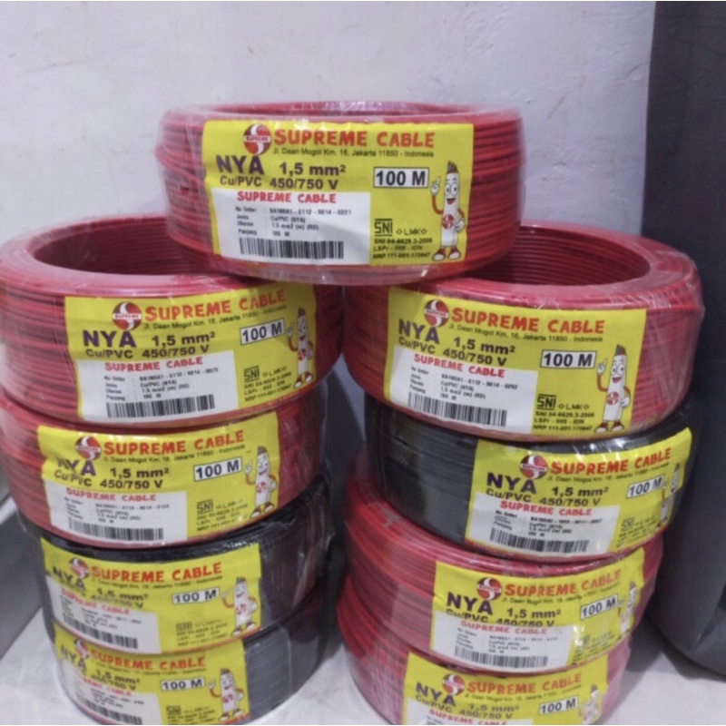 Jual Kabel NYA 1.5mm / 1,5mm SUPREME 100m | Shopee Indonesia