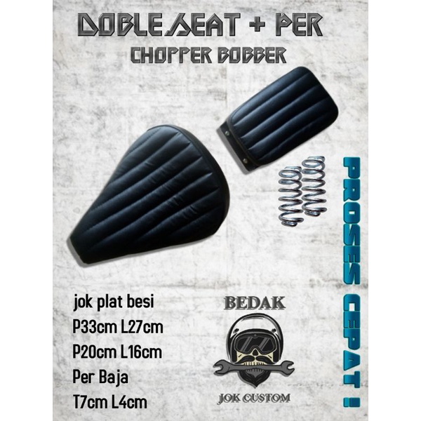 Jual Jok Doble Seat Per Chopper Bobber Custom | Shopee Indonesia