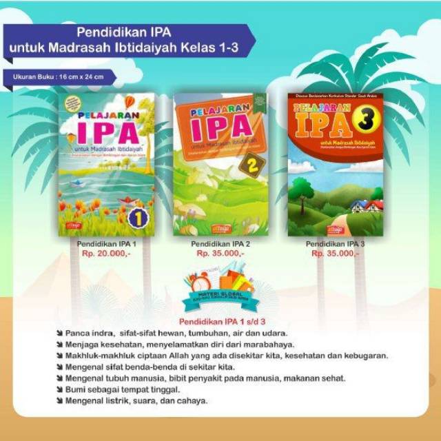 Jual Pendidikan IPA Kelas 1 Sampai 3 Untuk Madrasah Ibtidaiyah | Shopee ...